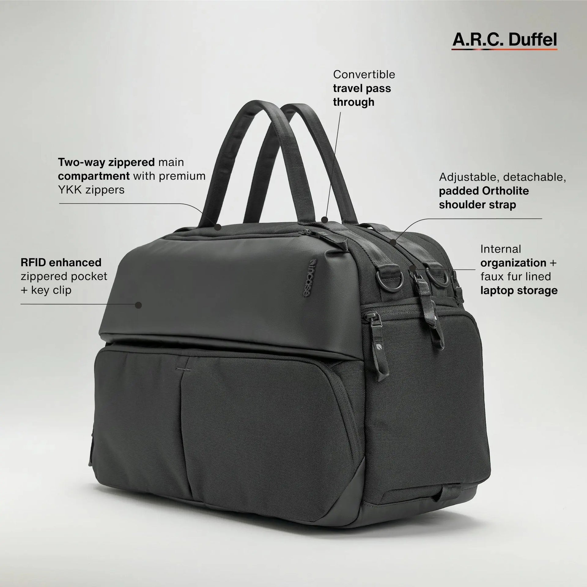 A.R.C. Duffel With ReSpun 100% Recycled Polyester - Incase.com