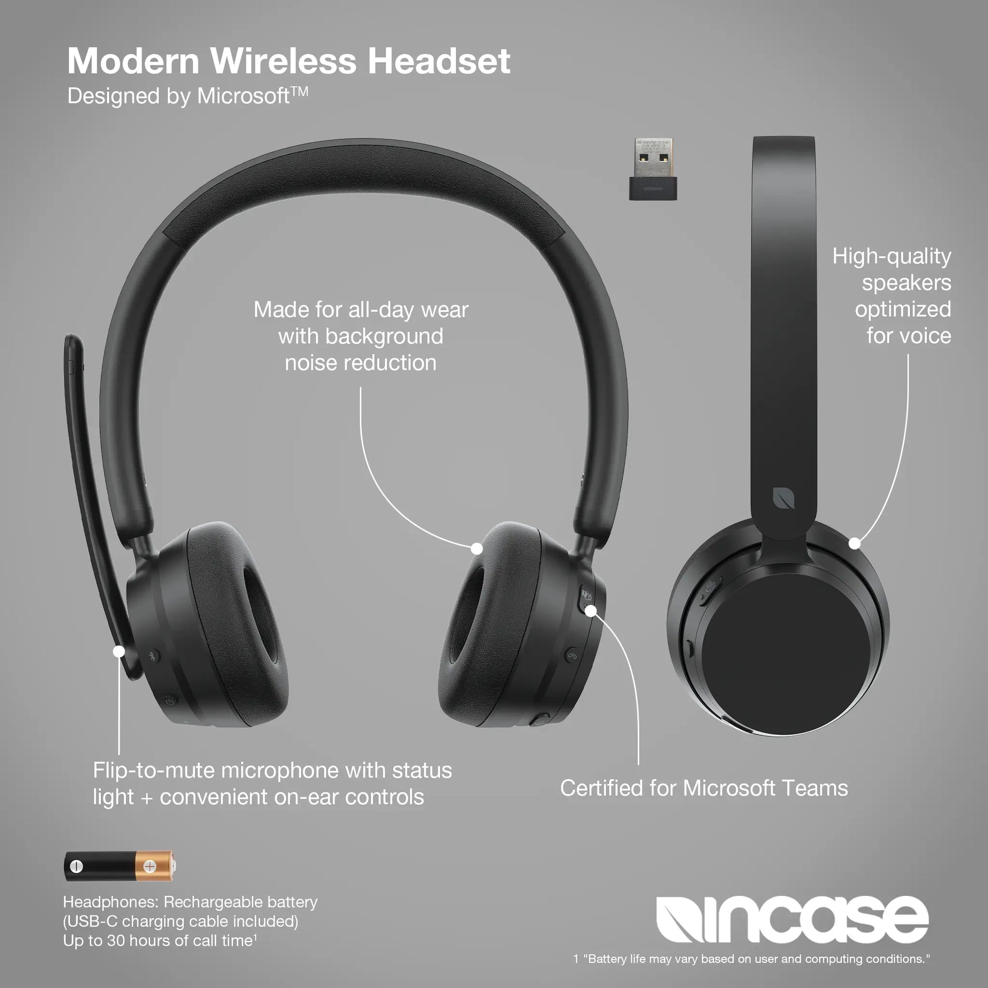 Modern Wireless Headset Designed by Microsoft - Incase.com